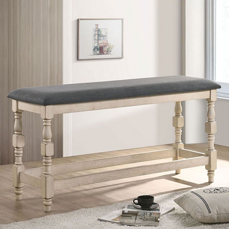Plymouth Counter Height Bench Furniture Of America | Furniture Cart