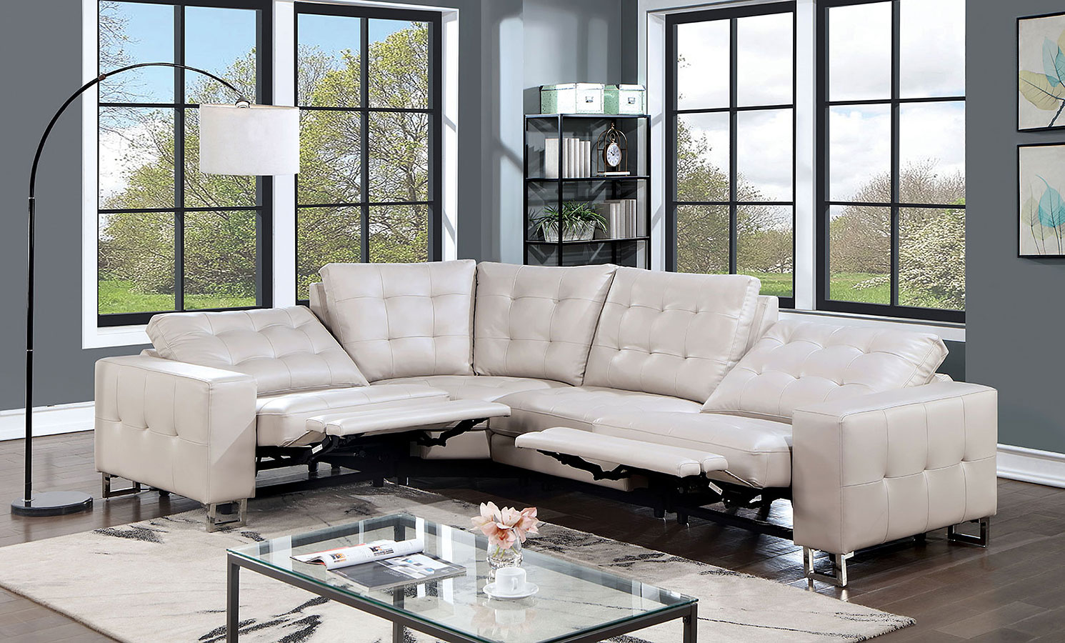 Abberton Power Reclining Sectional Furniture Of America | Furniture Cart