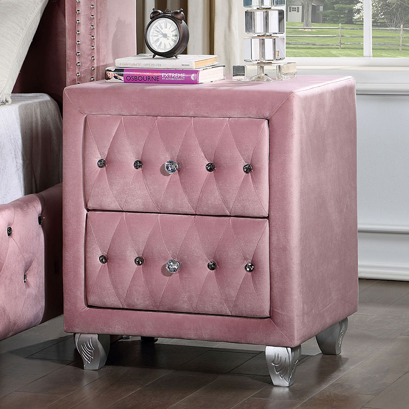 Upholstered nightstand store