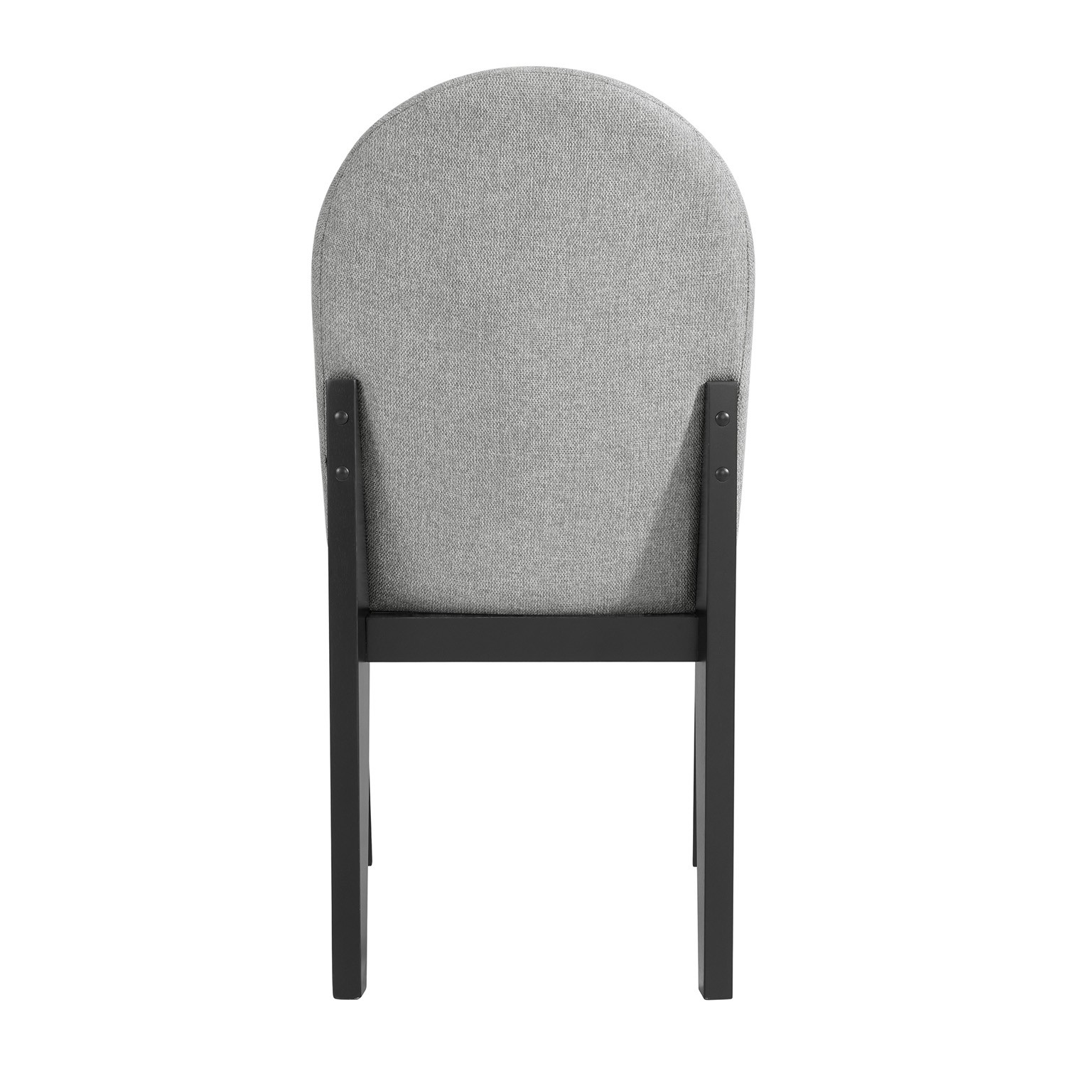 Edison Black Side Chair W/ Light Grey Fabric (Set Of 2) Elements ...