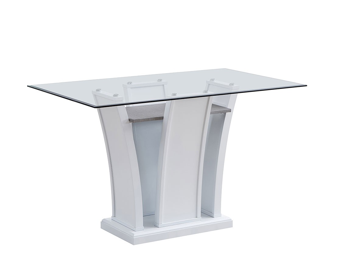Platina Counter Height Table (White) New Classic Furniture | Furniture Cart