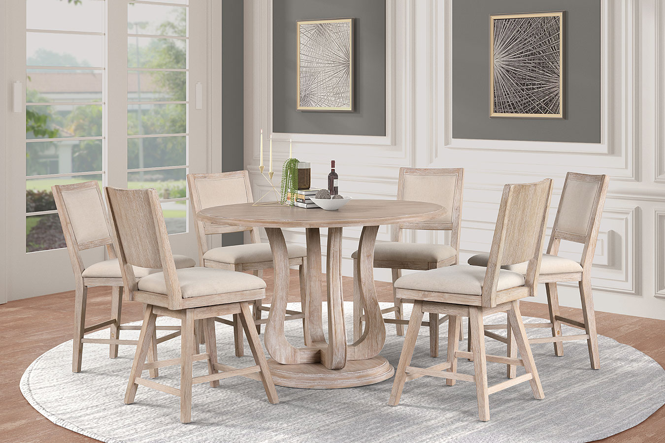 Swan Counter Height Dining Room Set New Classic Furniture | Furniture Cart