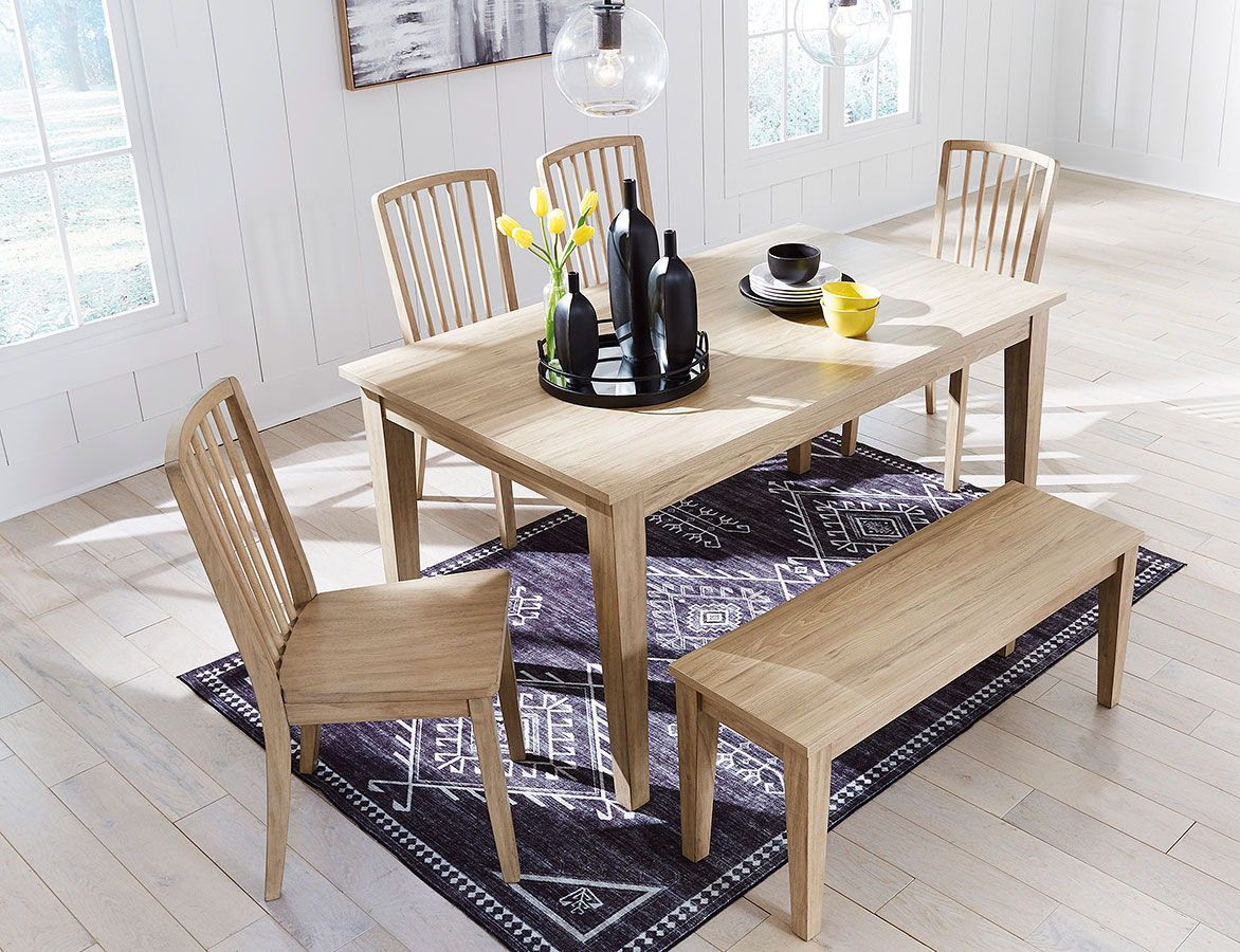 Gleanville Dining Room Set W/ Bench Signature Design | Furniture Cart