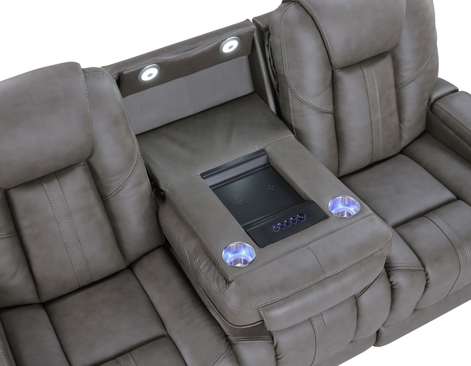 Daniel Triple Power Leather Theater Sofa Steve Silver Furniture ...