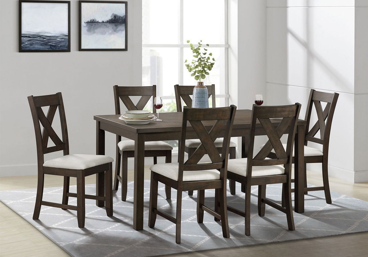Alvin 7-Piece Dining Room Set Elements Furniture | Furniture Cart