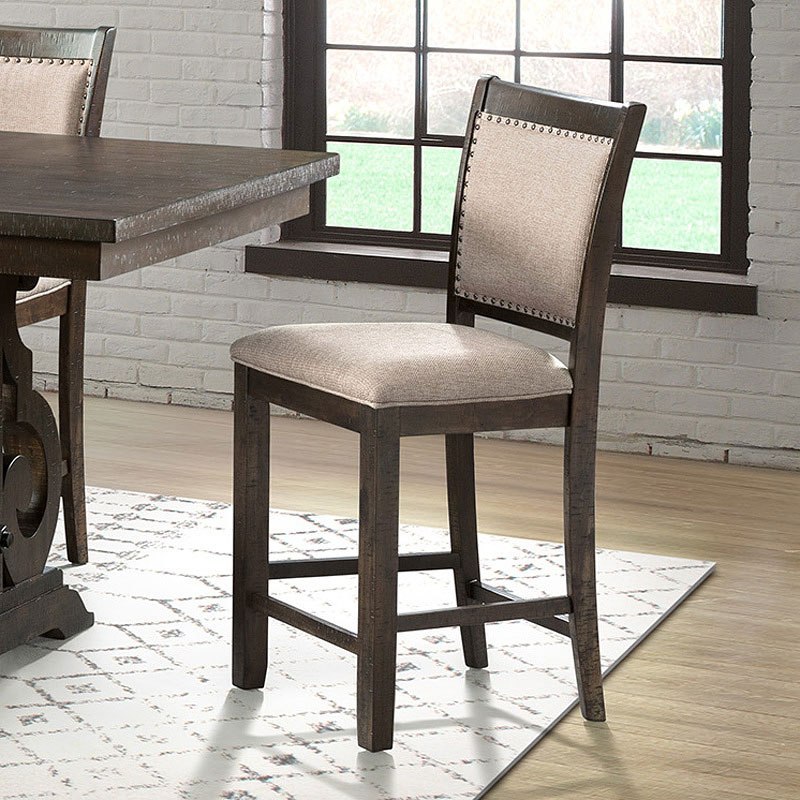 Stone Counter Height Swirl Back Side Chair (Charcoal) (Set Of 2 ...