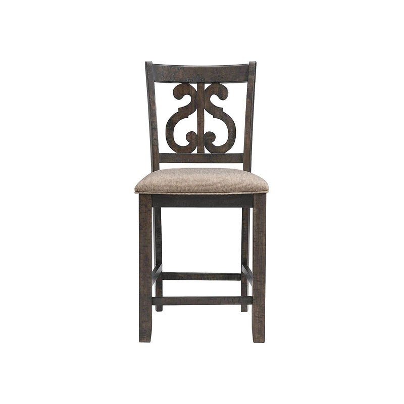 Stone Counter Height Dining Room Set W/ Swirl Back Chairs Elements ...