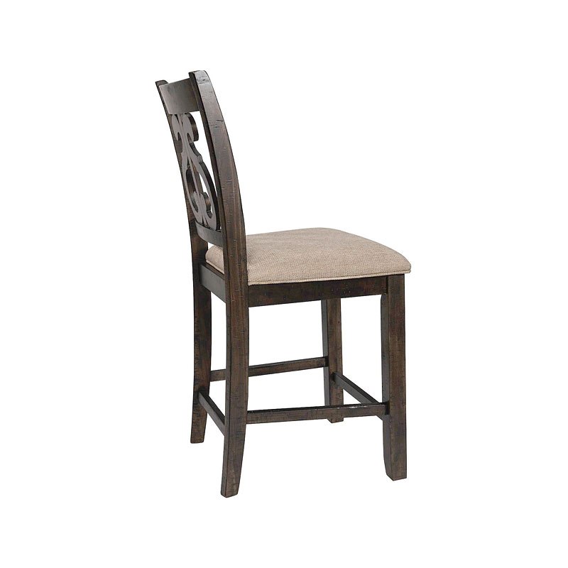 Stone Counter Height Dining Room Set W/ Swirl Back Chairs Elements ...