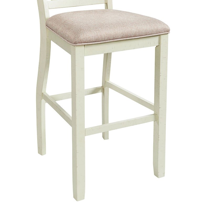 Stone 30 Inch Bar Slat Back Stool (White) (Set Of 2) Elements Furniture ...