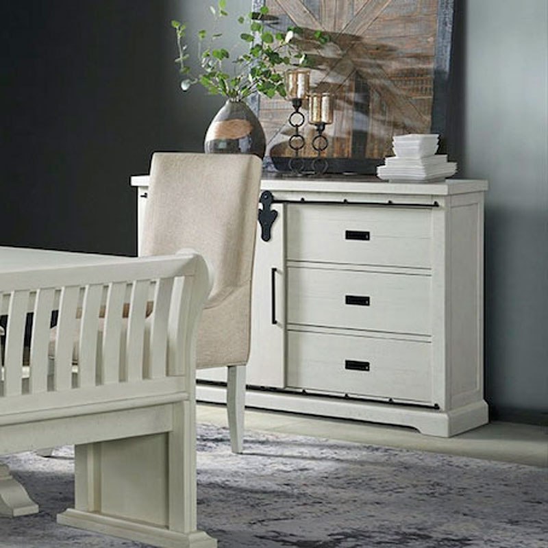 Stone Dining Room Set W/ Swirl Back Chairs (White) Elements Furniture ...