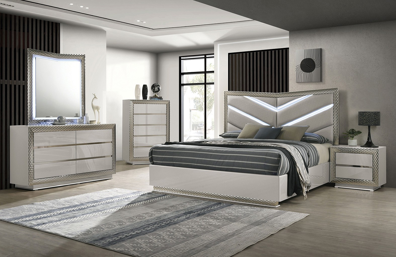 Ventnor Platform Bedroom Set Furniture Of America | Furniture Cart