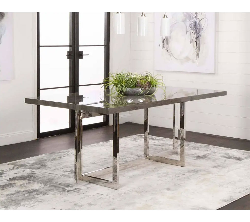 Sonya Charcoal Rectangular Dining Table Cramco | Furniture Cart