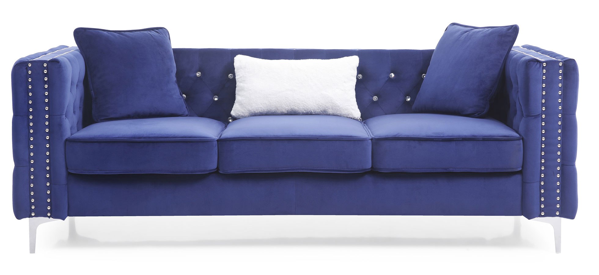 Paige Blue Sofa Glory Furniture | Furniture Cart
