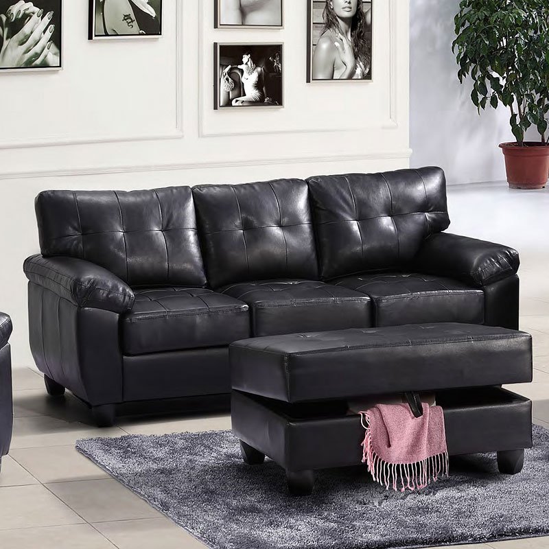 Gallant Black Sofa Glory Furniture | Furniture Cart