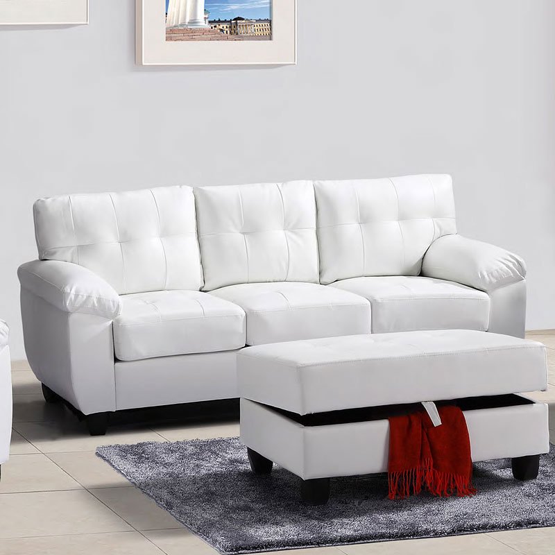 Gallant White Sofa Glory Furniture | Furniture Cart