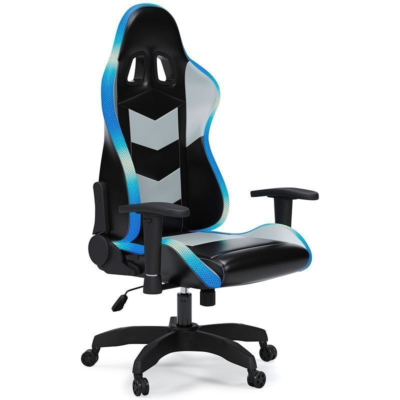 Lynxtyn Office Swivel Desk Chair W/ LED Lighting (Black And Gray ...