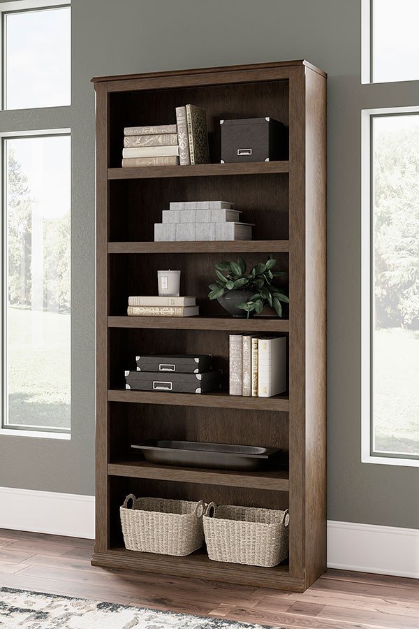Janismore Large Bookcase Signature Design | Furniture Cart