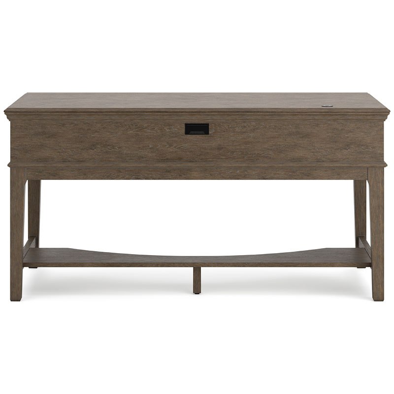 Janismore Home Office Set W/ Storage Leg Desk Signature Design ...