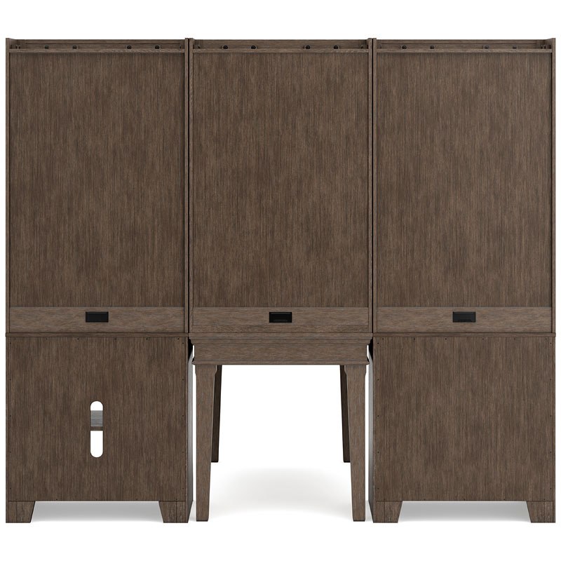 Janismore 6-Piece Bookcase Wall Unit W/ Desk Signature Design ...