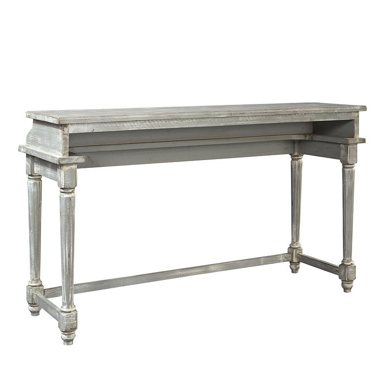 Hinsdale Console Bar Table W/ Two Stools (Greywood) Aspenhome ...