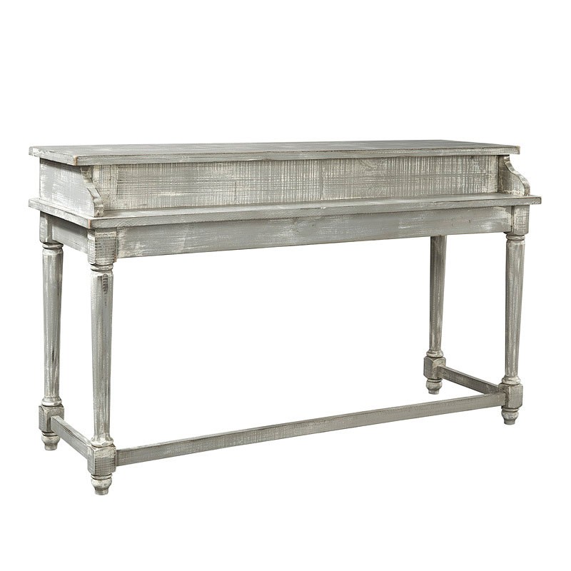 Hinsdale Console Bar Table W/ Two Stools (Greywood) Aspenhome ...