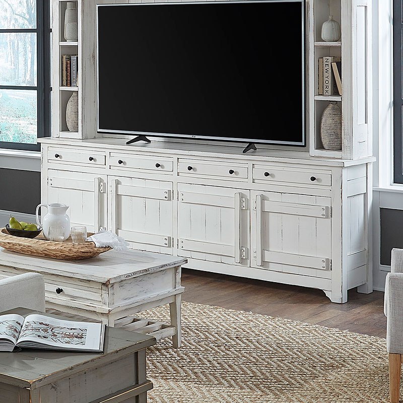 Reeds Farm 97 Inch Console (Weathered White) Aspenhome | Furniture Cart