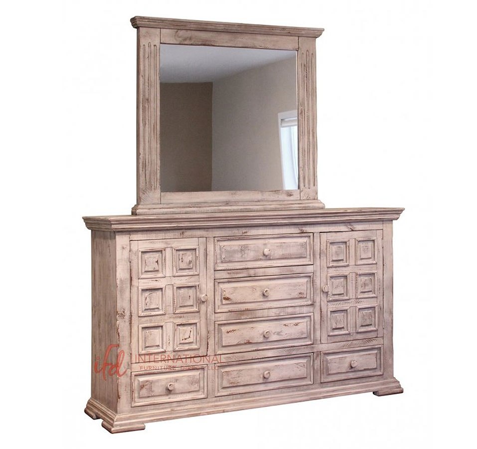 Bella Panel Bedroom Set (White) IFD Furniture | Furniture Cart