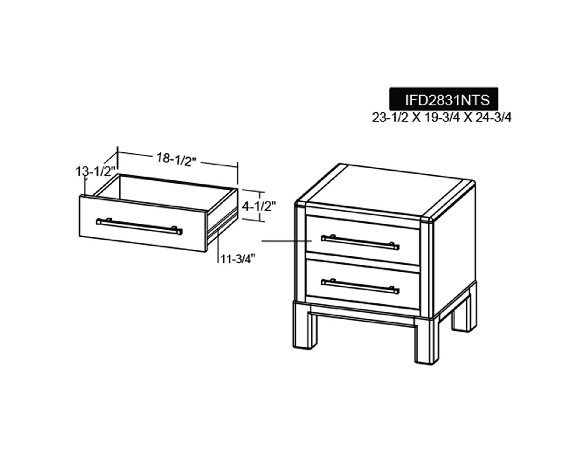 Merida Black Bedroom Set IFD Furniture | Furniture Cart