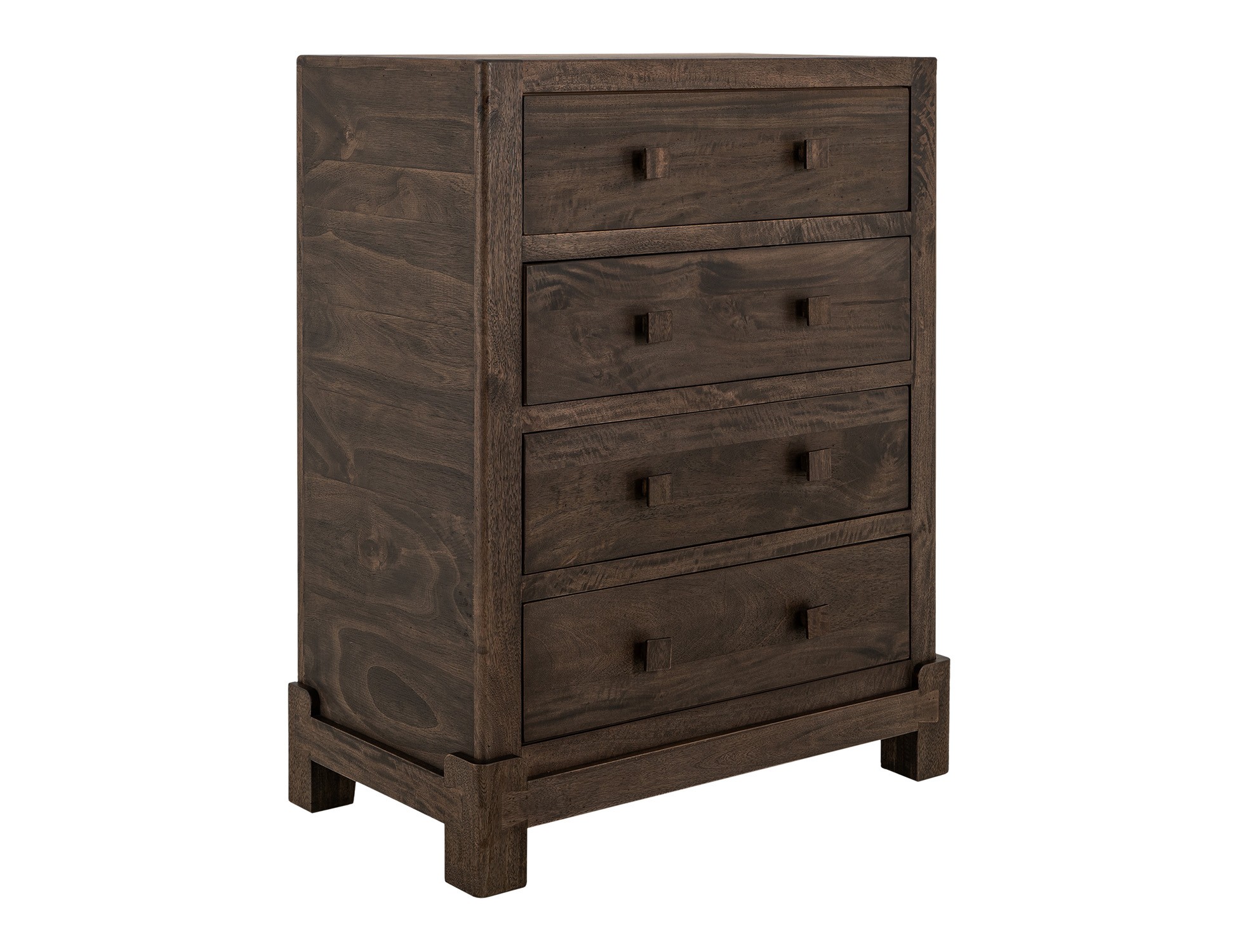 Atenas Dark Brown 4-Drawer Chest IFD Furniture | Furniture Cart