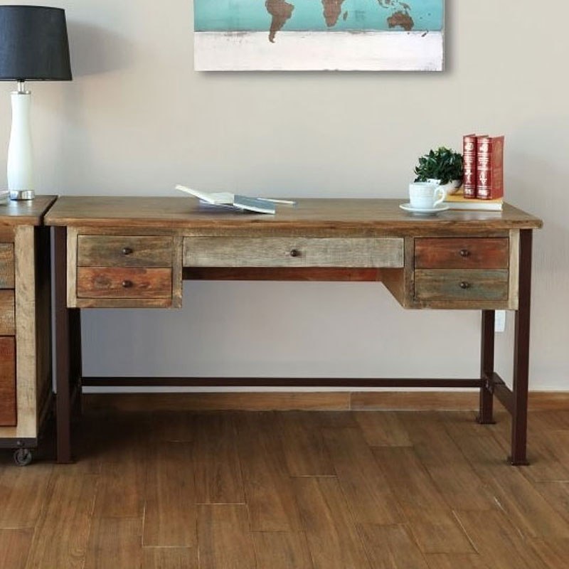 Antique Multicolor Home Office Set IFD Furniture | Furniture Cart