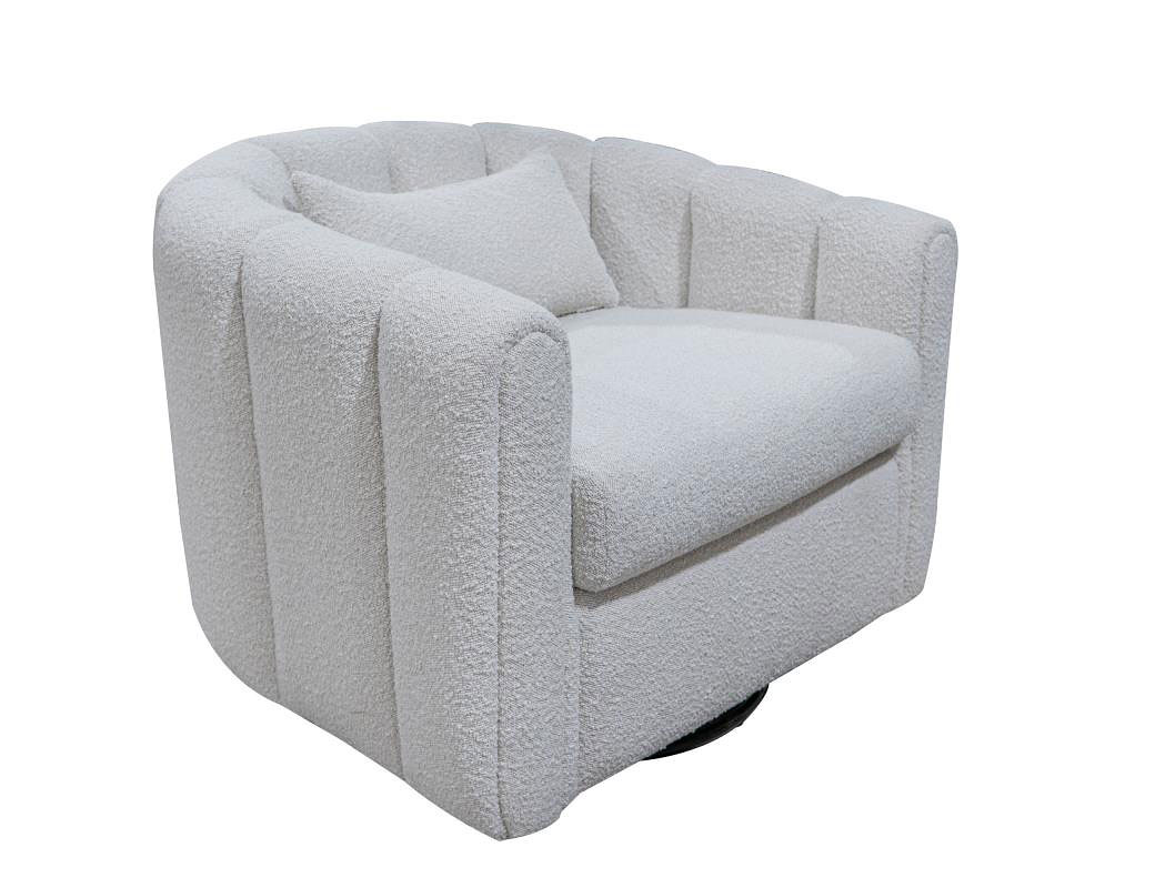 Viera Swivel Glider Accent Chair (Ivory) IFD Furniture | Furniture Cart
