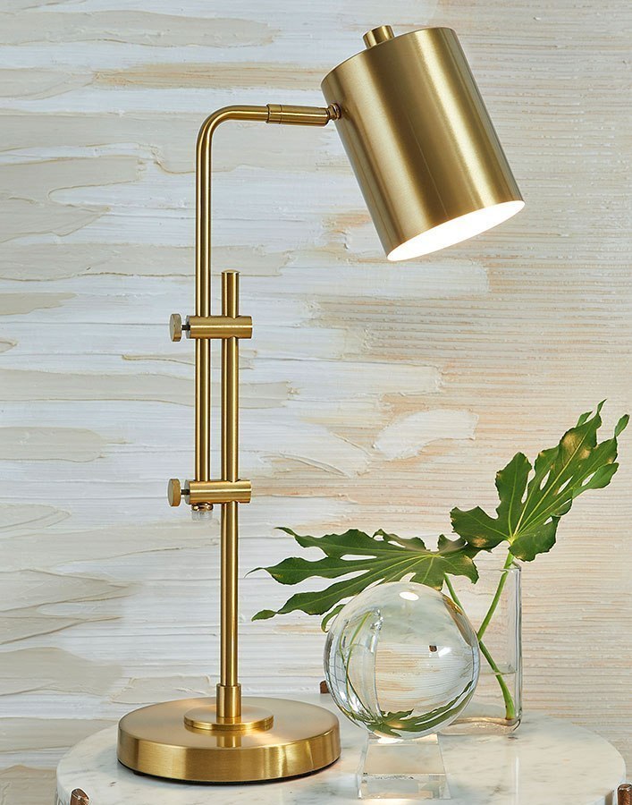 Baronvale Brass Metal Desk Lamp Signature Design | Furniture Cart