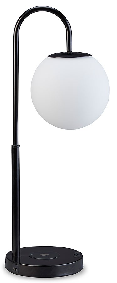 Walkford Metal Desk Lamp W/ Wireless Charger Signature Design ...
