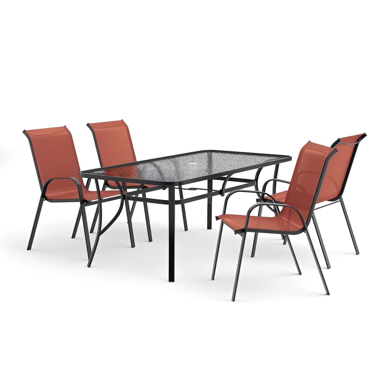 Pierro Red Outdoor Dining Set Furniture Of America | Furniture Cart