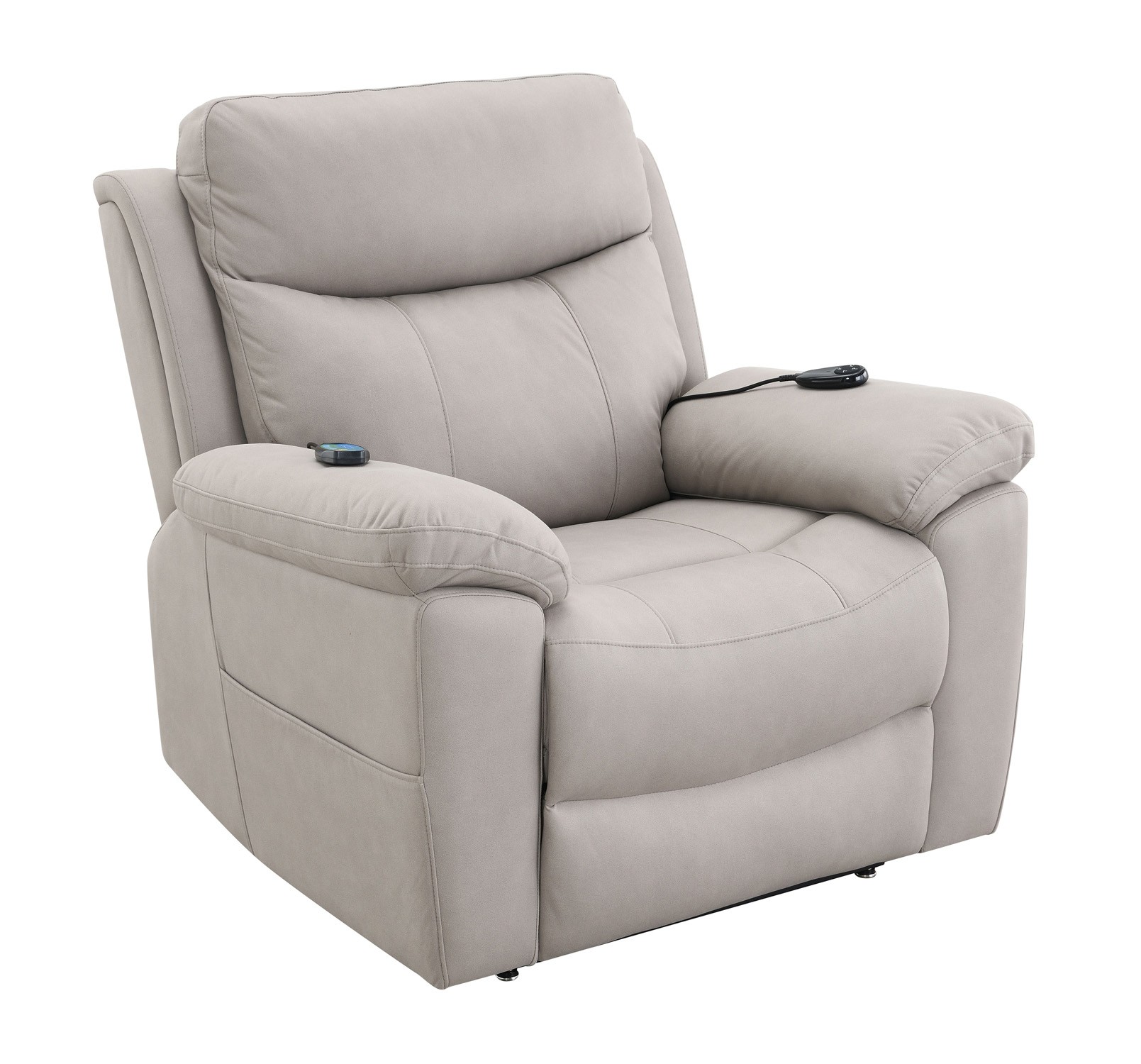 Chriki Light Gray Power Lift Recliner W/ Heating And Massage Acme ...
