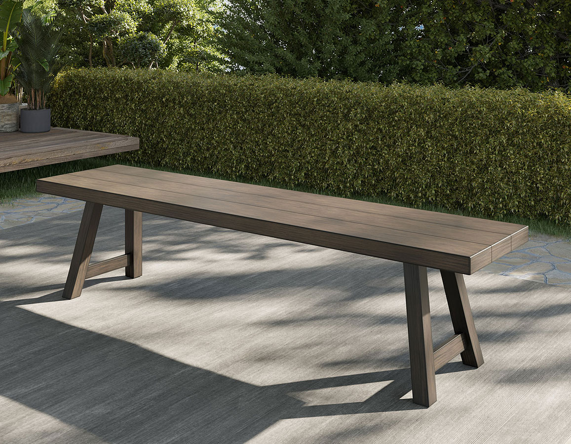 Marina Outdoor Bench Steve Silver Furniture | Furniture Cart