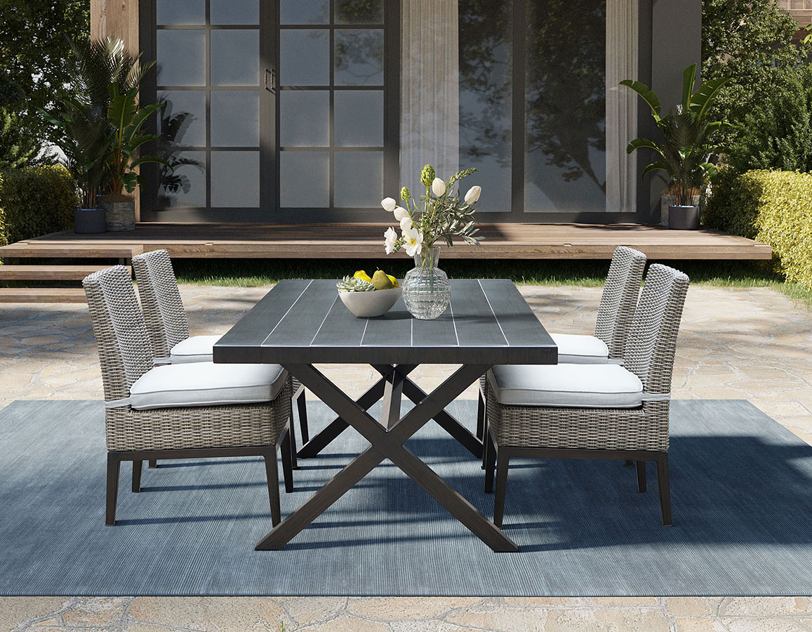 Marina Outdoor Dining Set Steve Silver Furniture | Furniture Cart