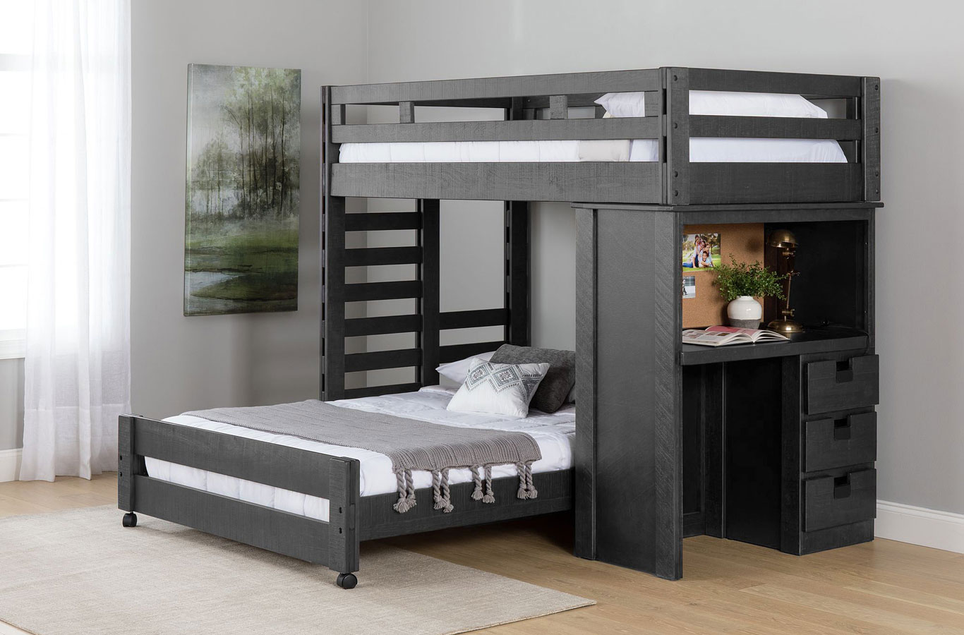 Vista Grey Loft Bedroom Set Elements Furniture | Furniture Cart