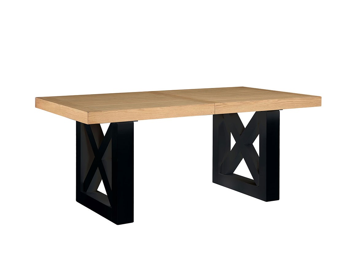 Magnolia Dining Table (Black And Natural) Steve Silver Furniture ...