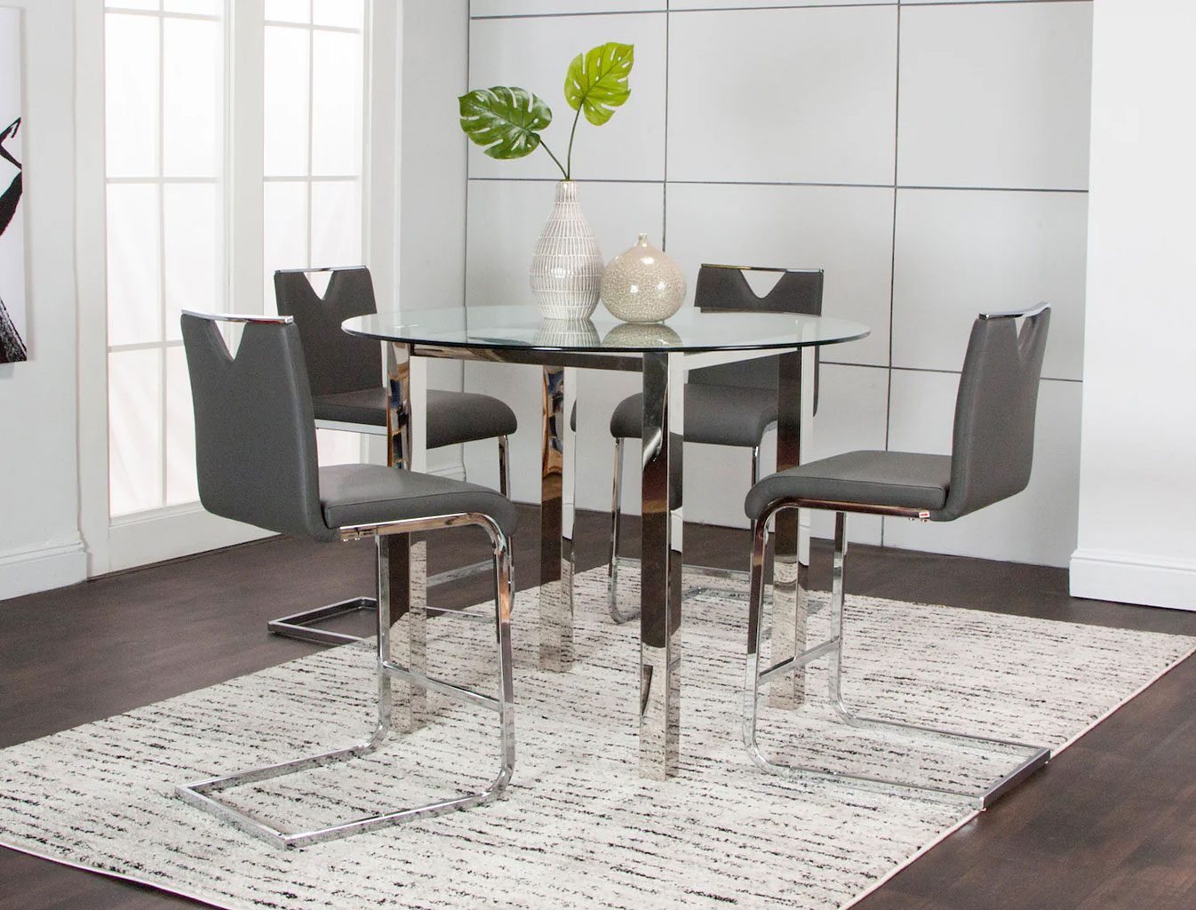 Tomasso Round Pub Table Set W/ Dana Chairs Cramco | Furniture Cart