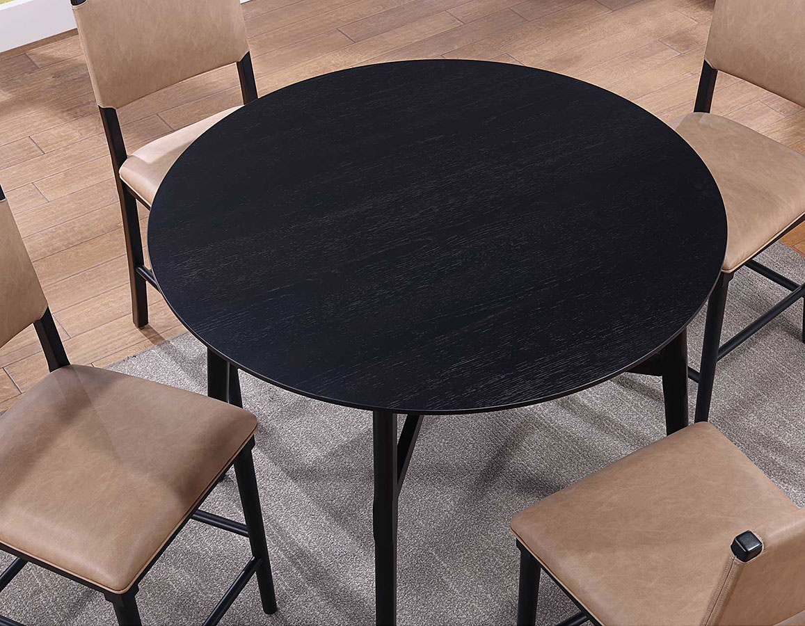 Oslo Counter Height Dining Room Set (Black) Steve Silver Furniture ...