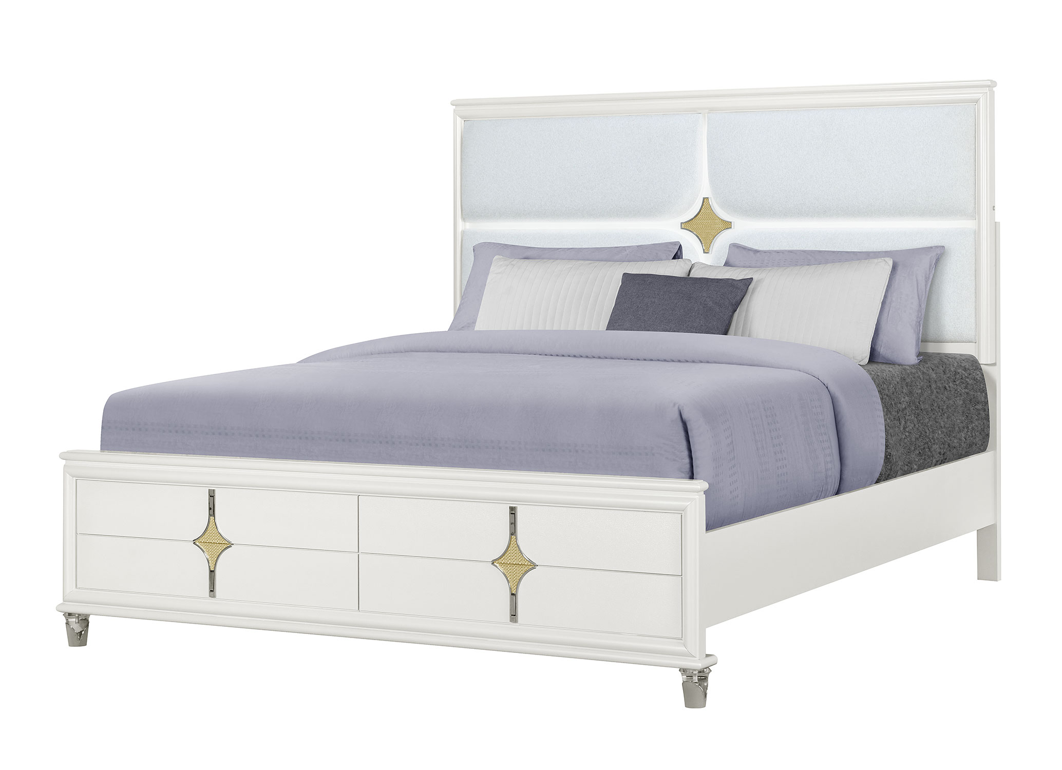 Orion Gold Panel Bedroom Set Global Furniture | Furniture Cart