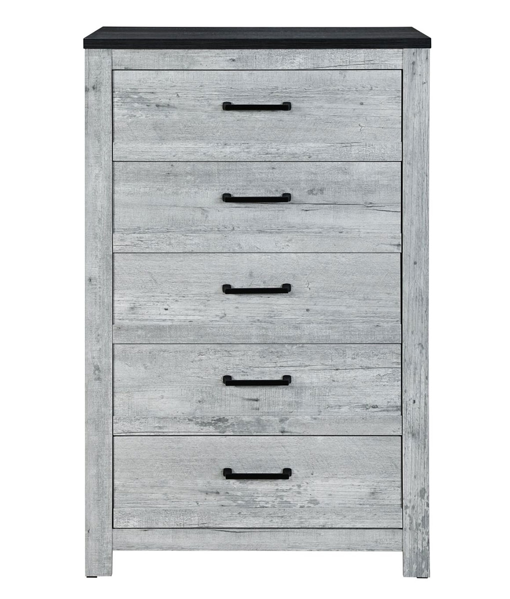 Ozark Grey Wash Panel Bedroom Set Global Furniture | Furniture Cart
