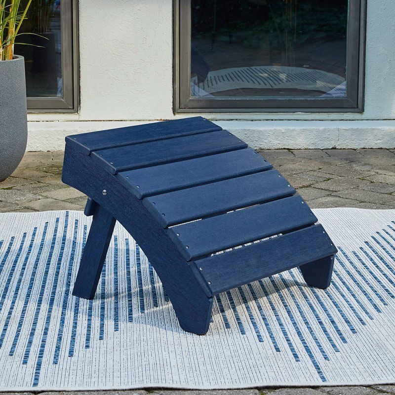 Sundown Treasure Ottoman (Blue) Signature Design | Furniture Cart