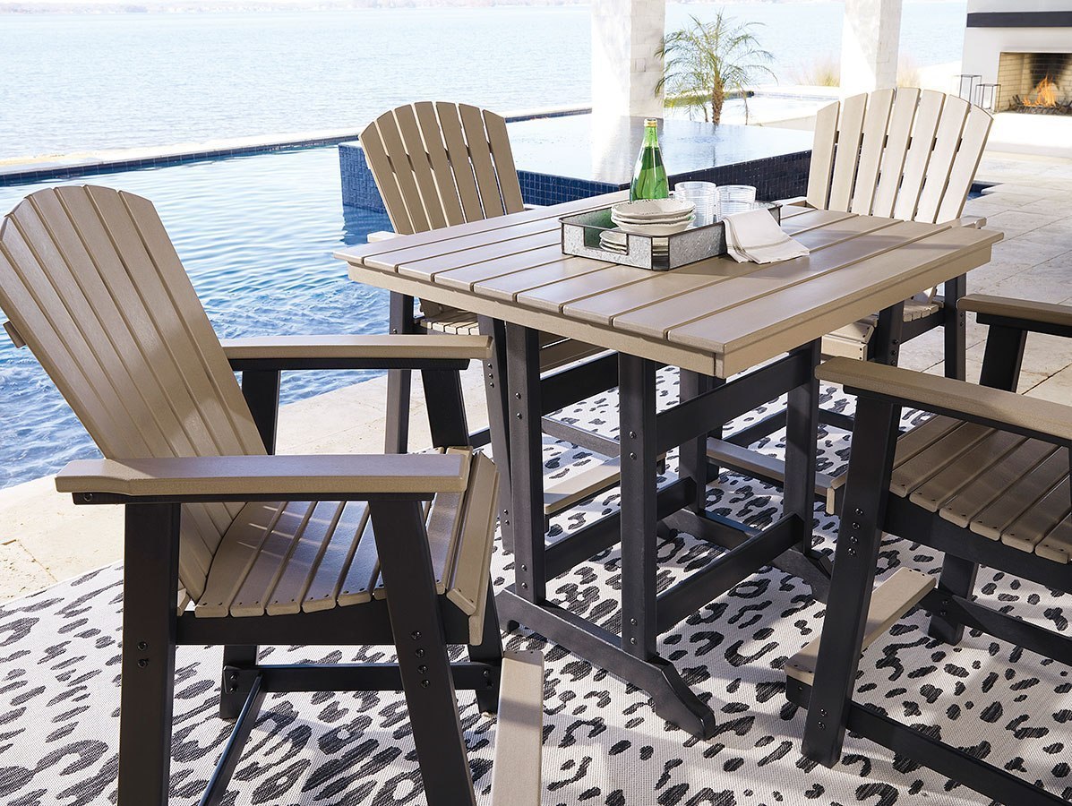 Fairen Trail Outdoor Counter Height Dining Set Signature Design ...