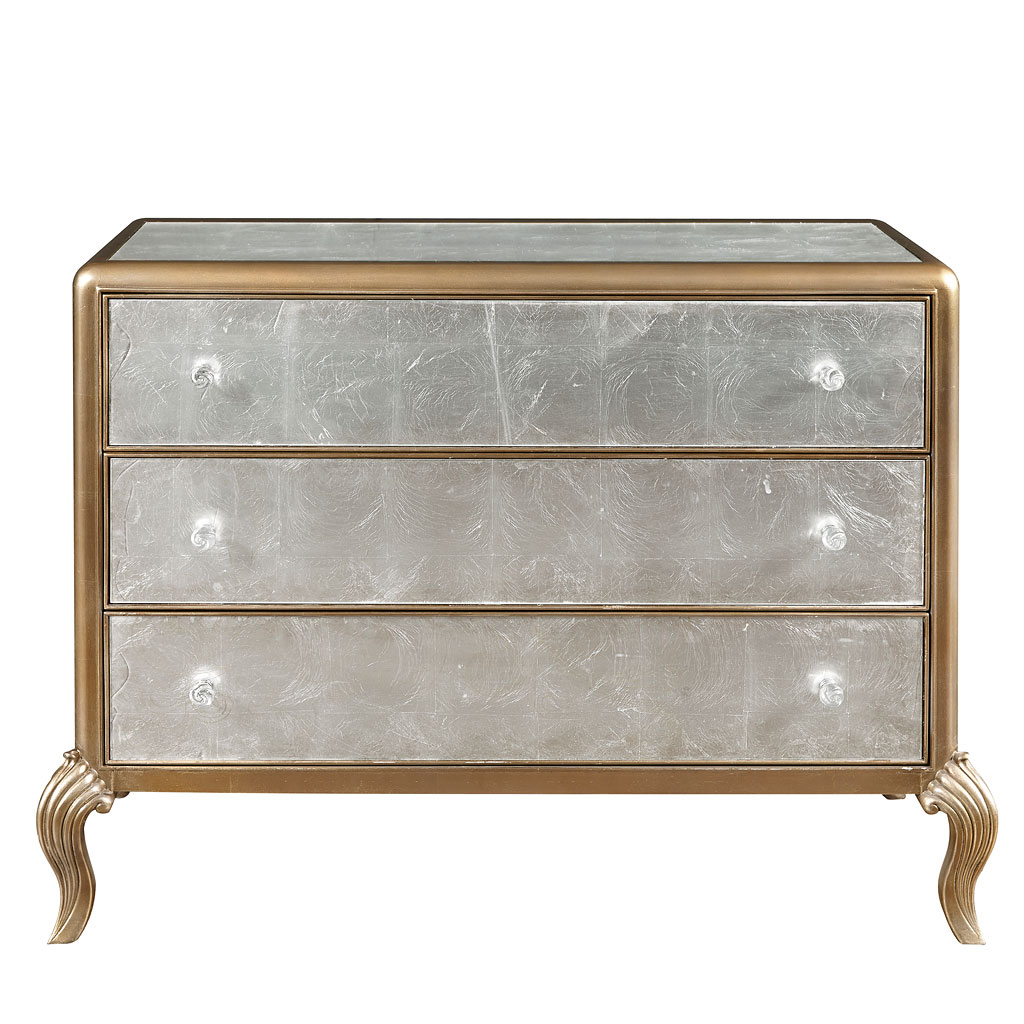 Three Drawer Eglomise Accent Chest Pulaski Furniture | Furniture Cart