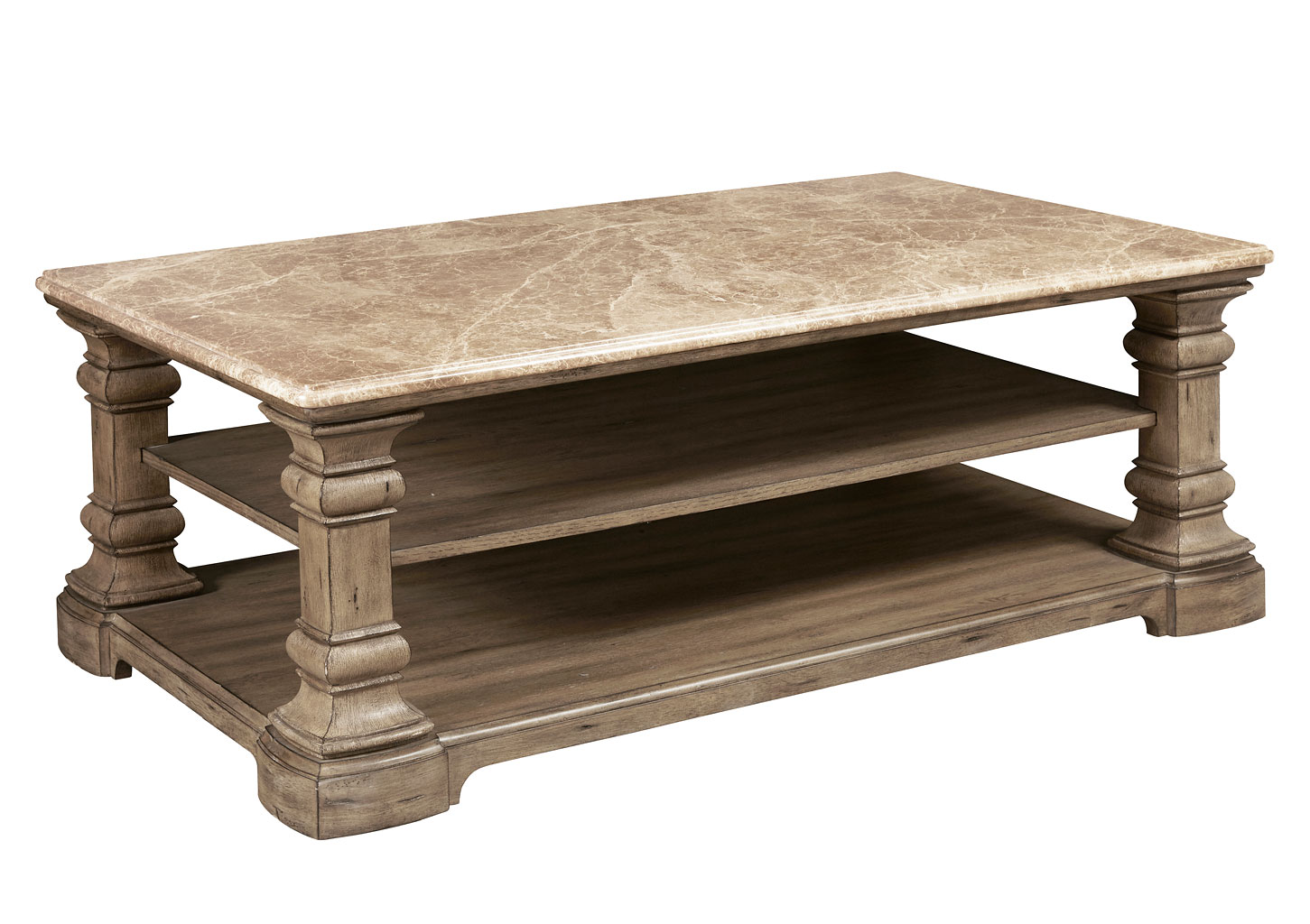Garrison Cove Stone Top Cocktail Table Pulaski Furniture | Furniture Cart