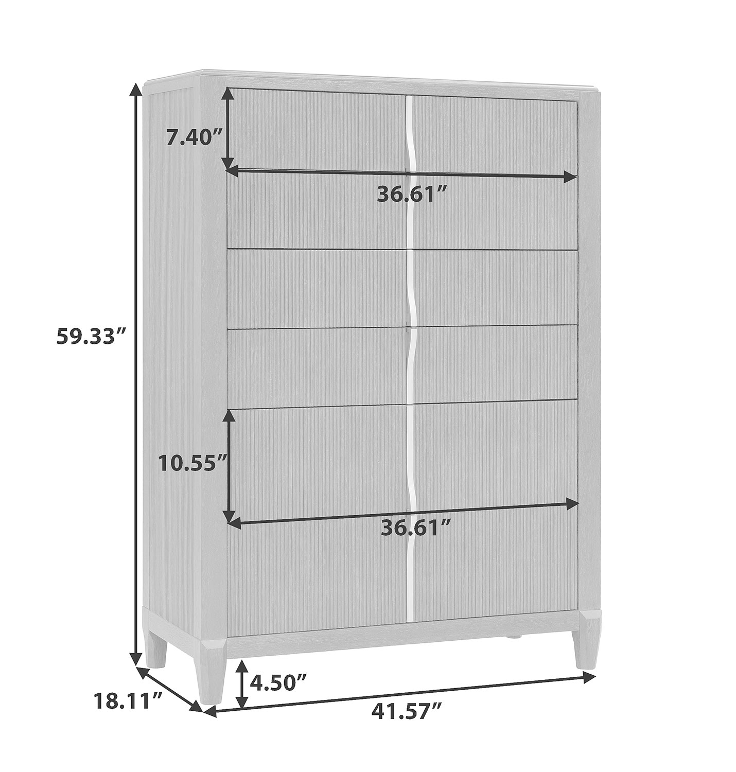 West End Loft 6-Drawer Chest Pulaski Furniture | Furniture Cart