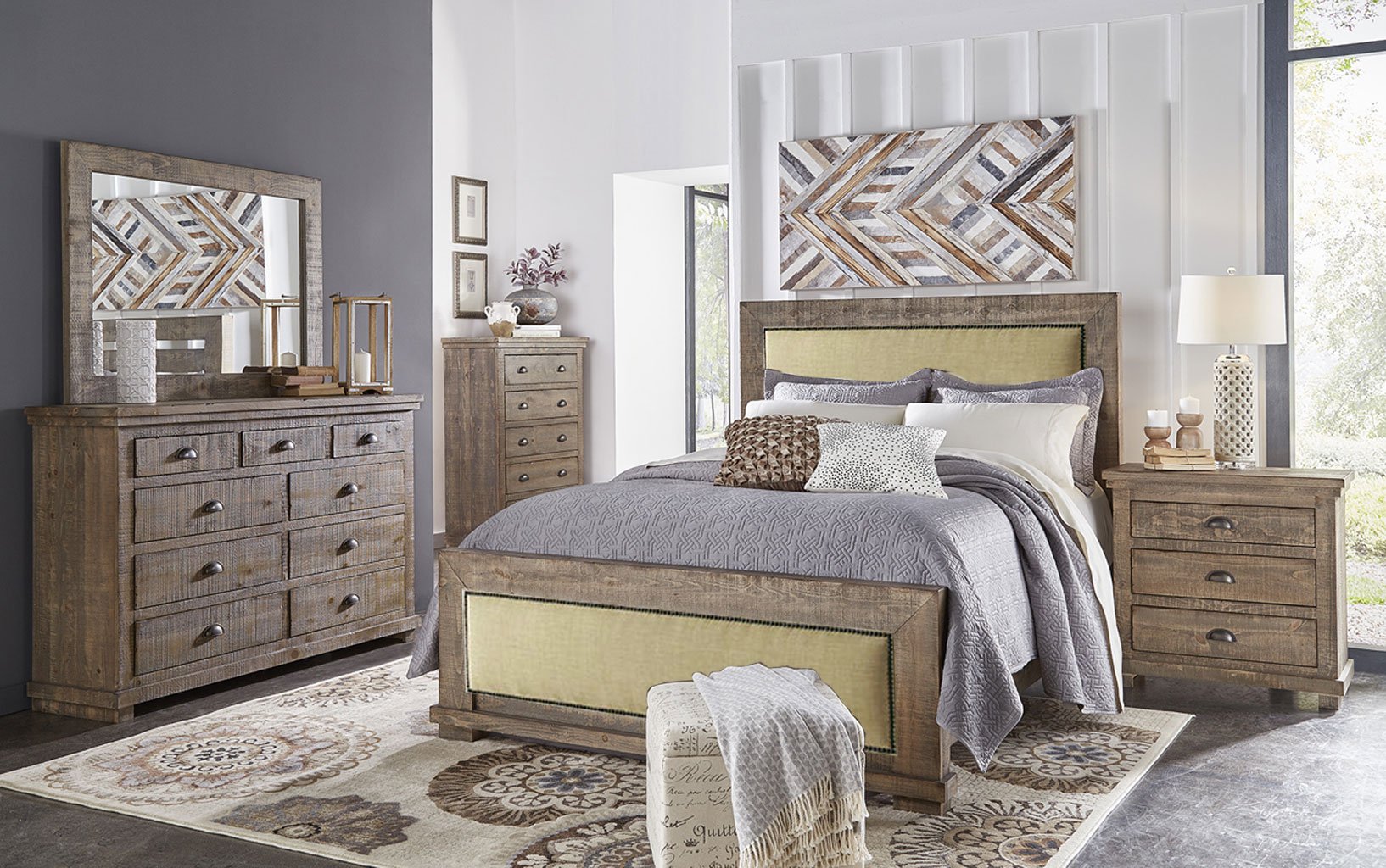 Weathered gray bedroom set store