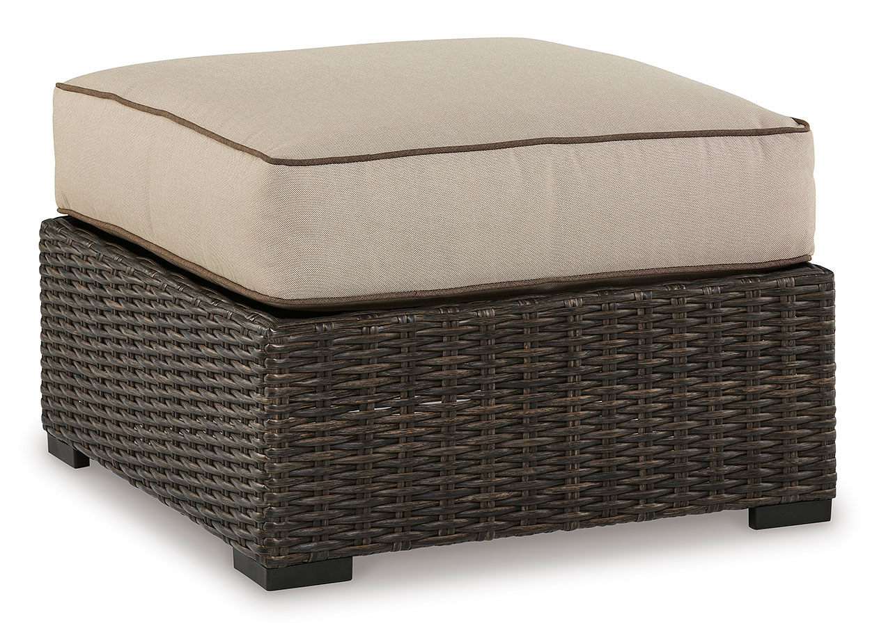 Coastline Bay Outdoor Ottoman Signature Design | Furniture Cart